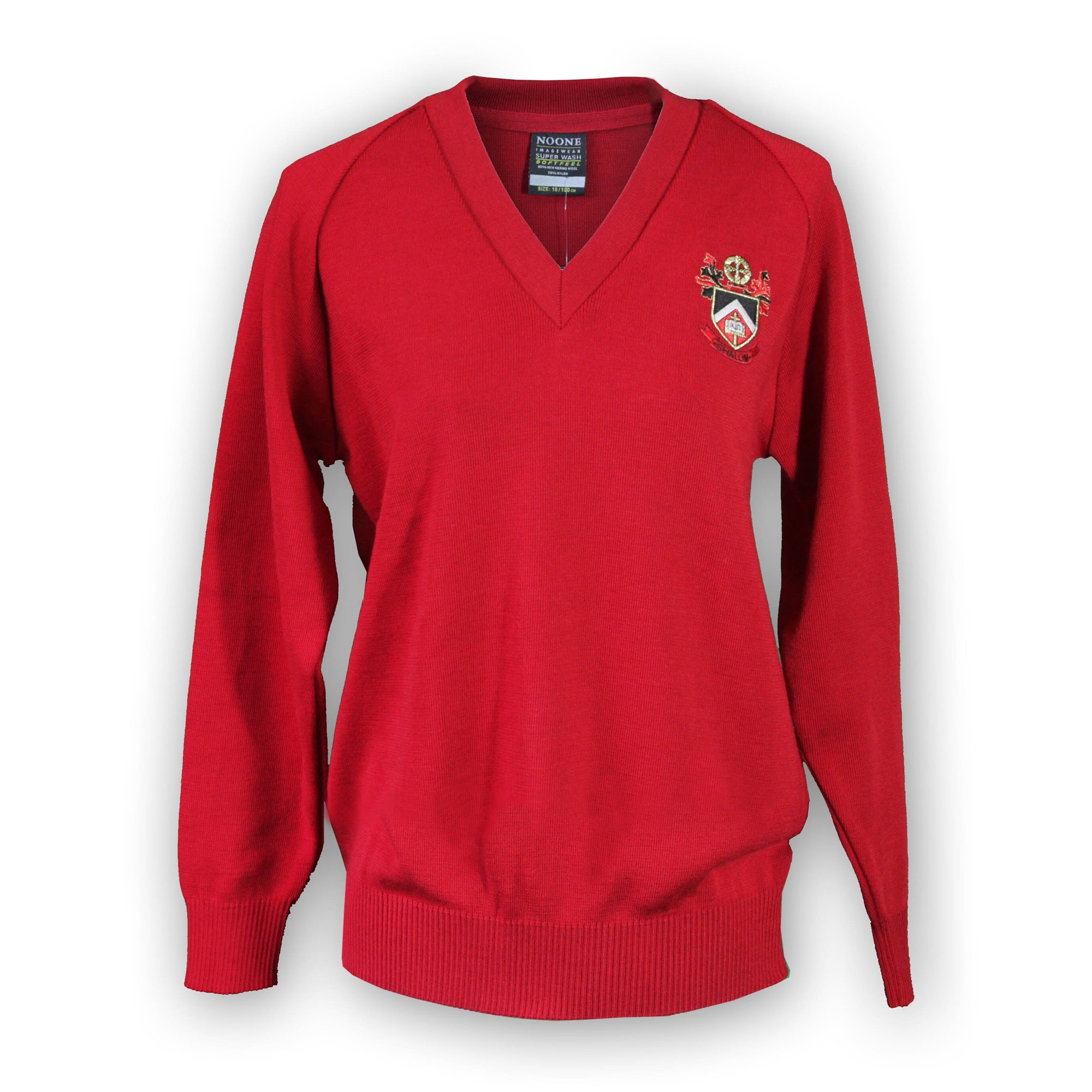 Red School Pullover Jumper - Winterwear - Shalom Catholic College ...